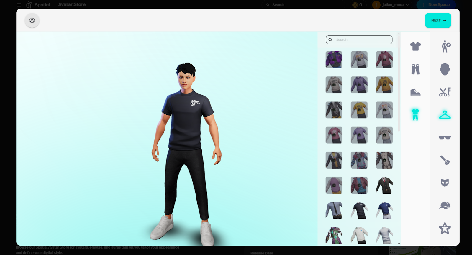 Creación de un avatar personalizado en Spatial
