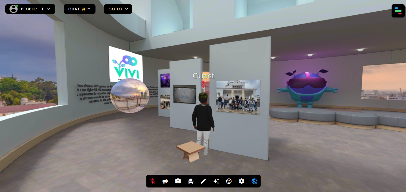 Crear un escenario en FrameVR: La Galería del Vivero Virtual