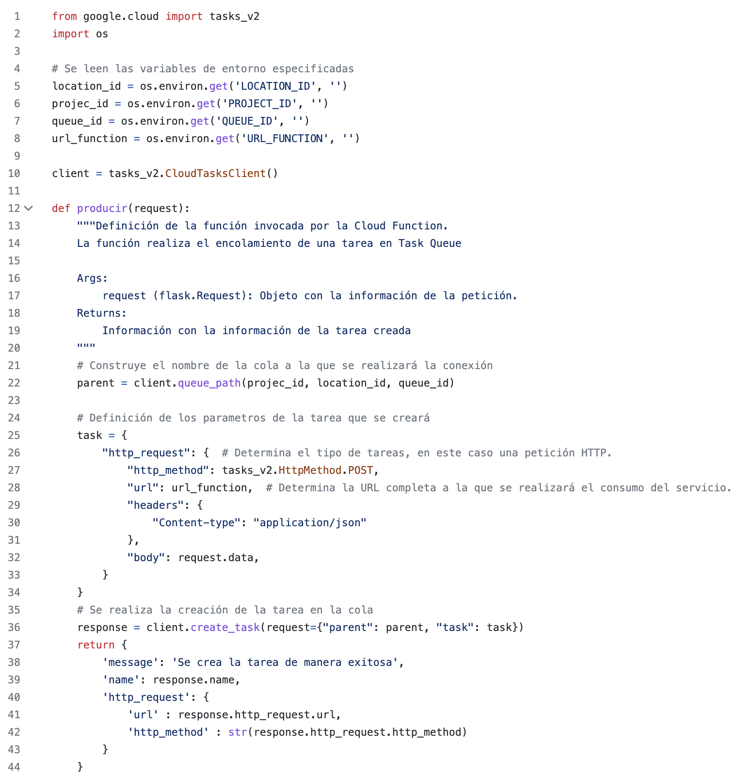 GCP Cloud Task: Patrón Productor/Consumidor usando funciones y colas de ...