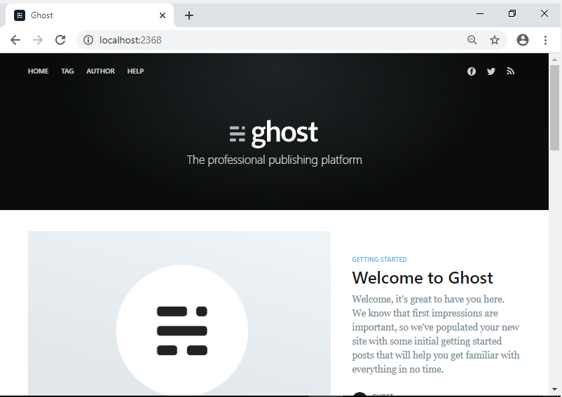 Cómo desplegar Ghost de forma local
