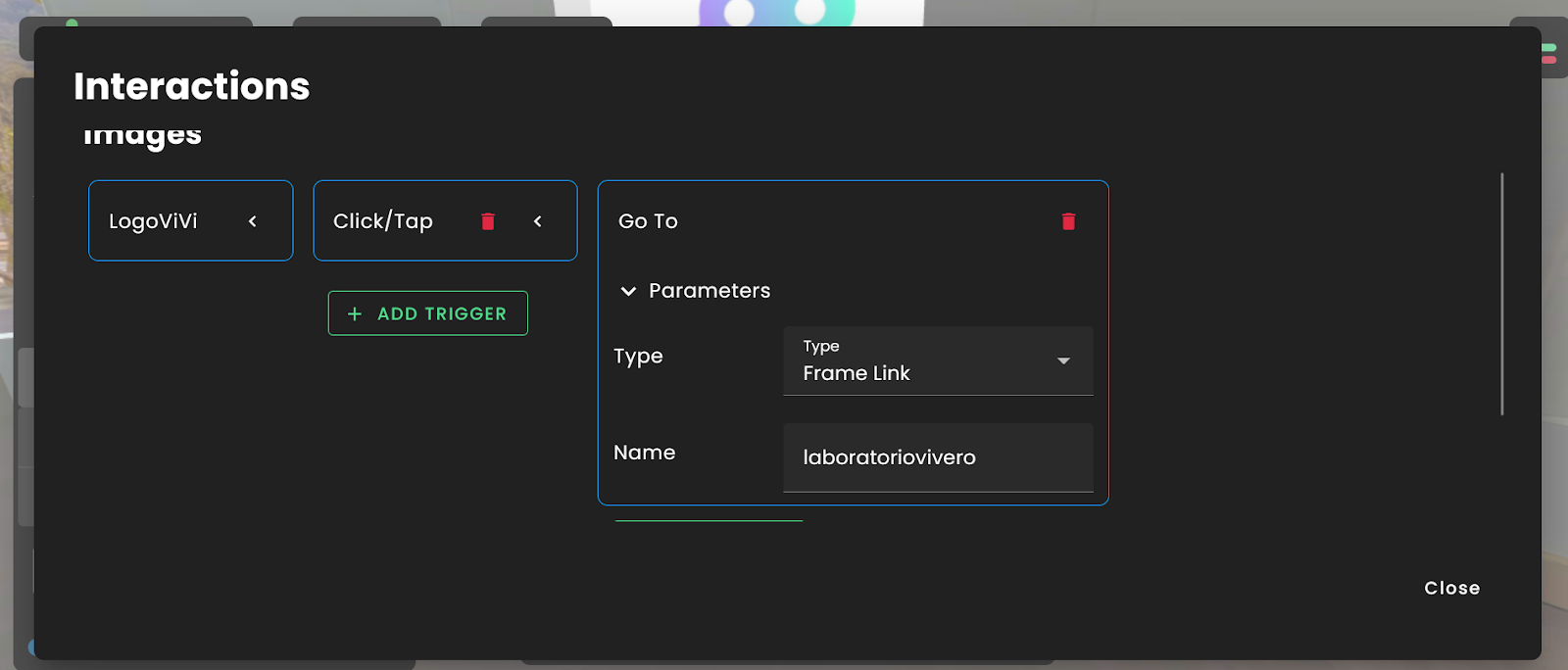 Cómo agregar interacciones personalizadas en FrameVR